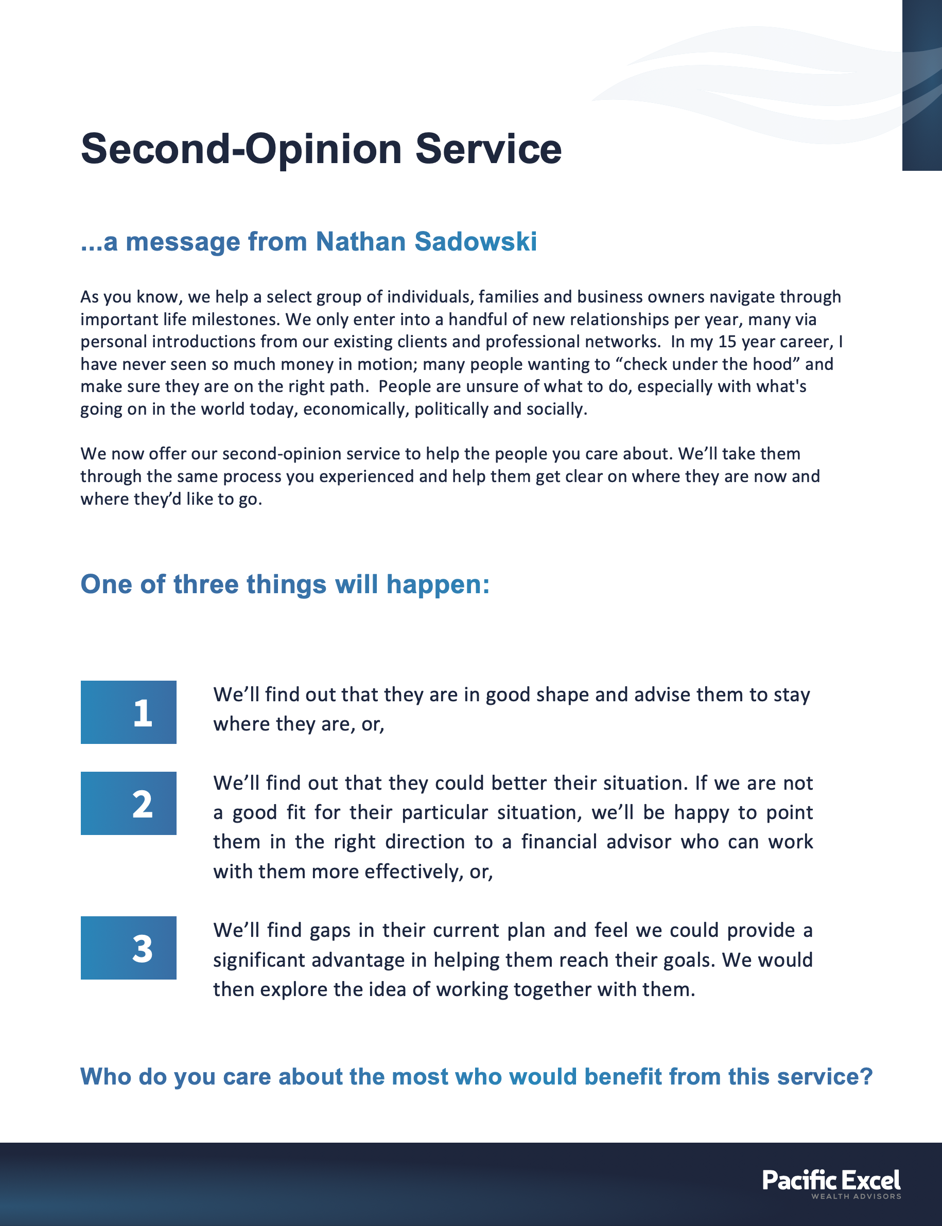 Financial FAQs | Pacific Excel Wealth Advisors